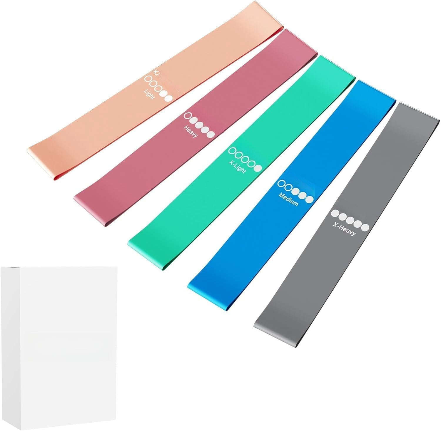 Resistance Bands Set - 5-Level Exercise Bands for Physical /Yoga ...