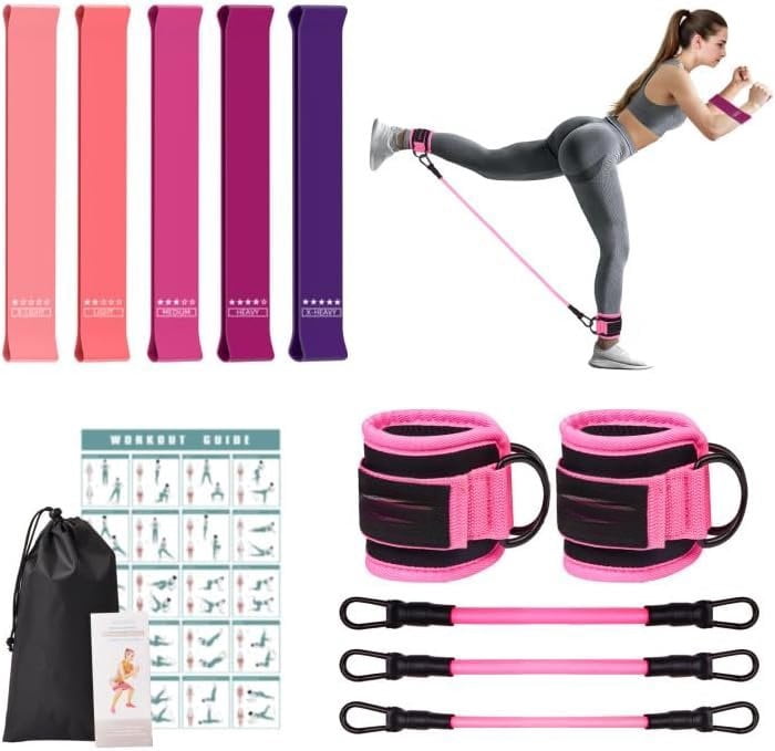 Resistance Bands Set - Resistance Band and Adjustable Ankle Exercise ...