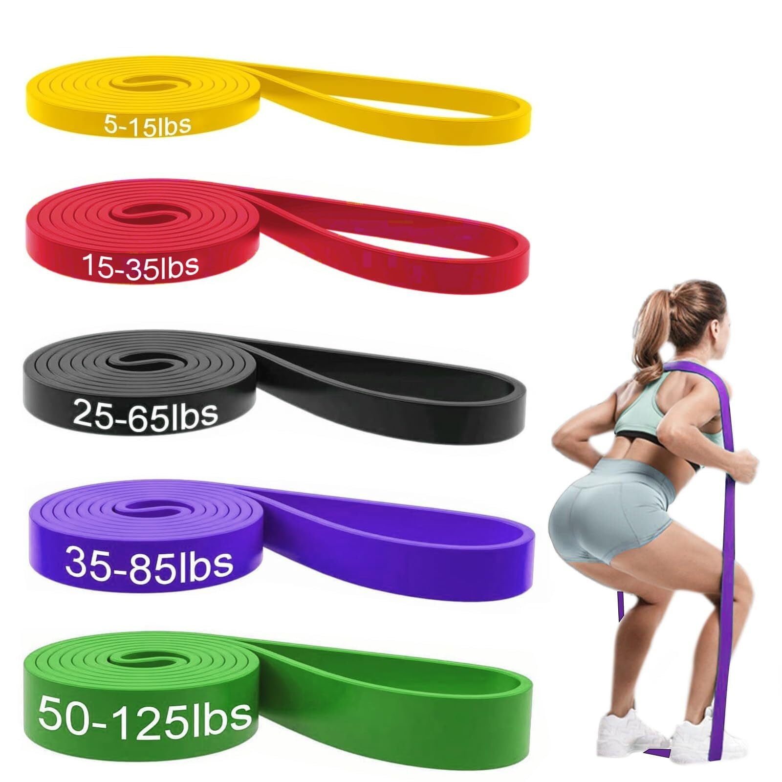 Resistance Bands Set for Men & Women - Pull Up Assistance & Physical ...