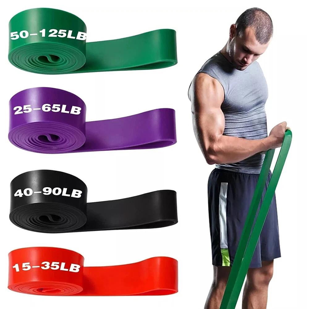 Resistance Bands(Set of 4 ), Pull Up Assist Bands - Workout Bands ...