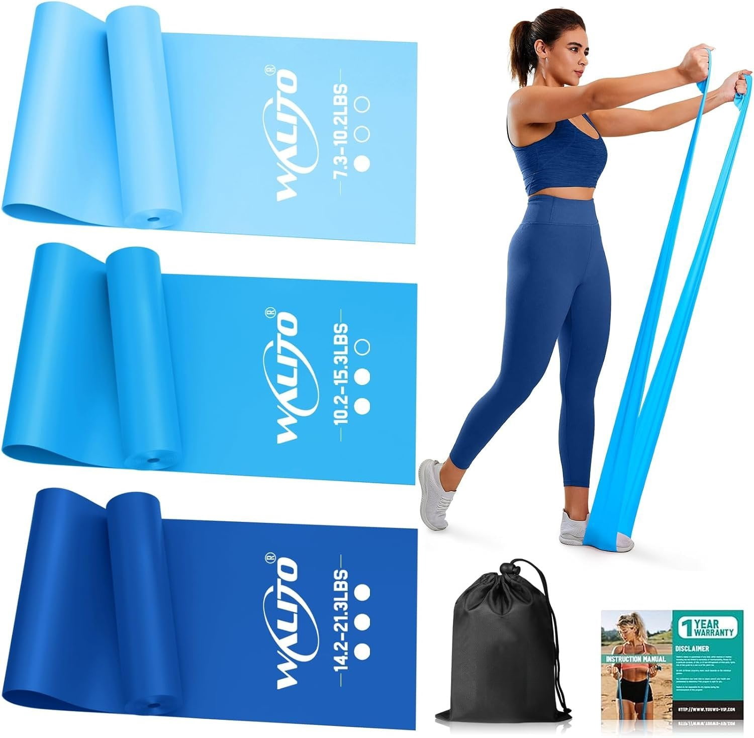 Resistance Bands for Working Out, Exercise Bands for Women and Men ...