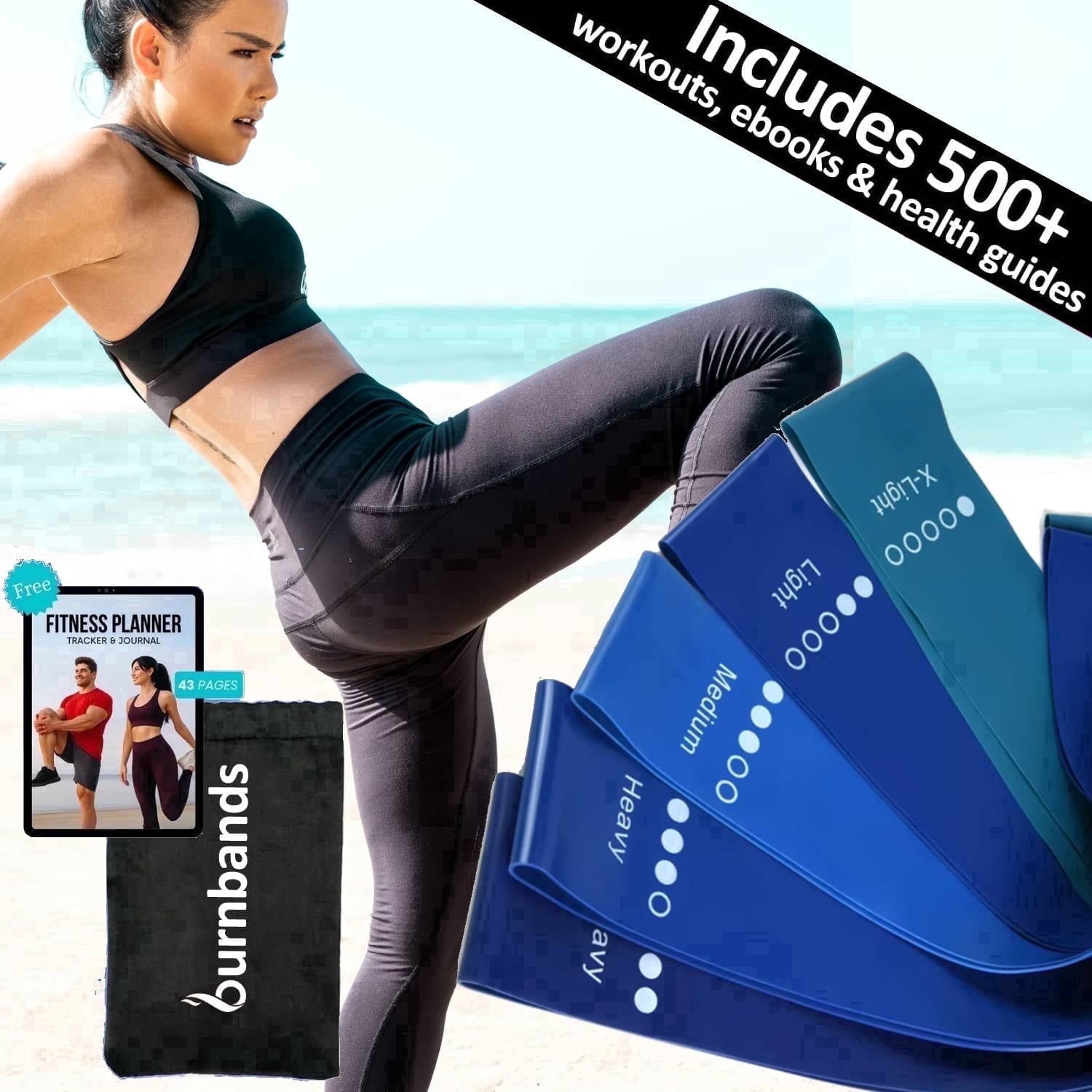 Resistance Loop Bands Non-Slip Latex Exercise Bands for Glutes, Legs ...