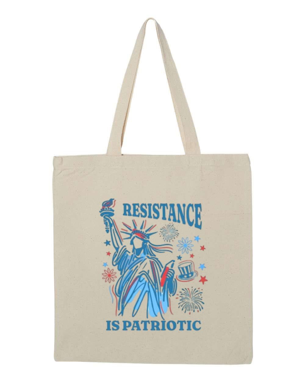 Resistance Is Patriotic Political Activist USA Protest Tote Bag ...