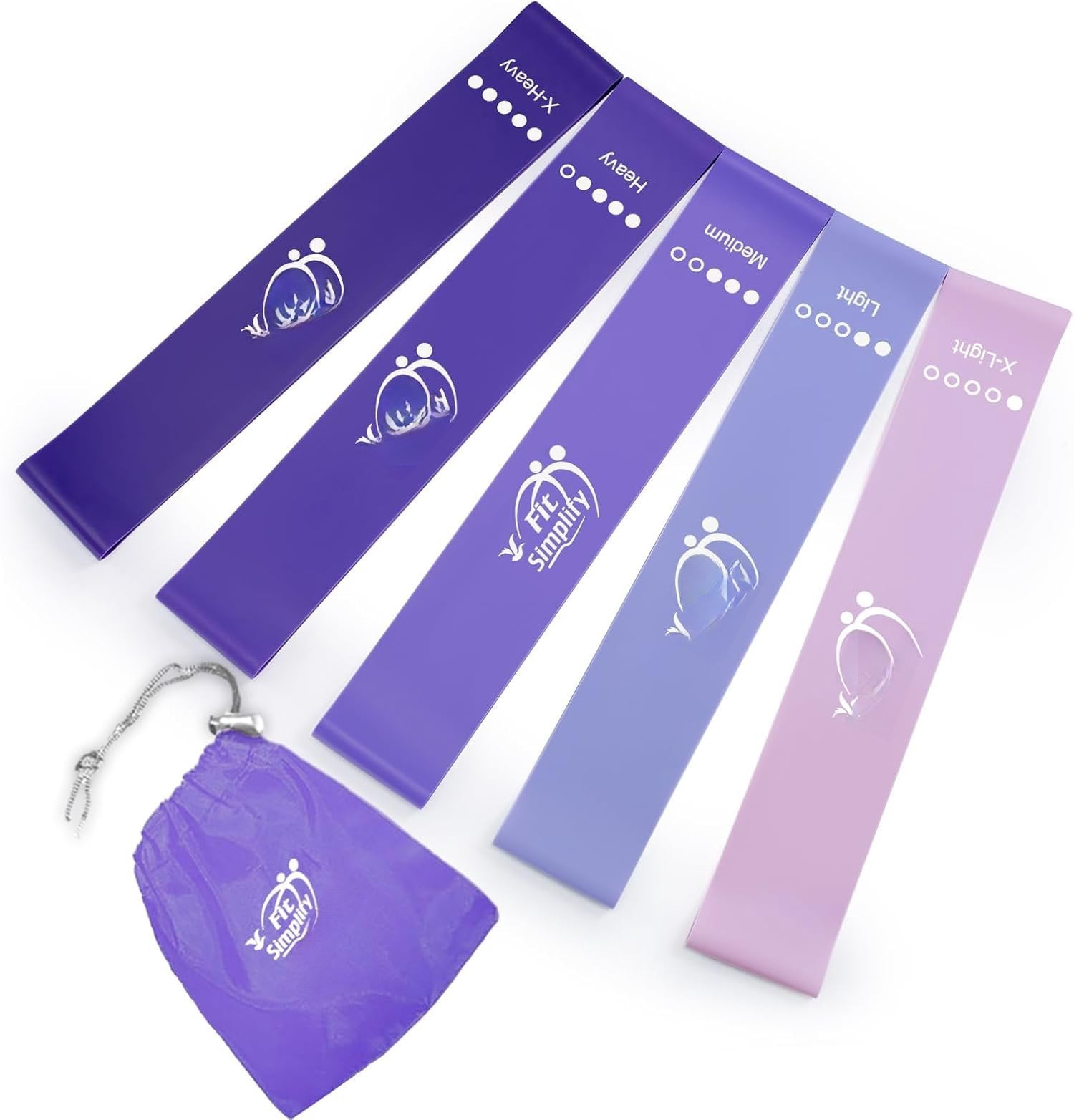 Resistance Loop Exercise Bands with Instruction Guide and Carry Bag ...