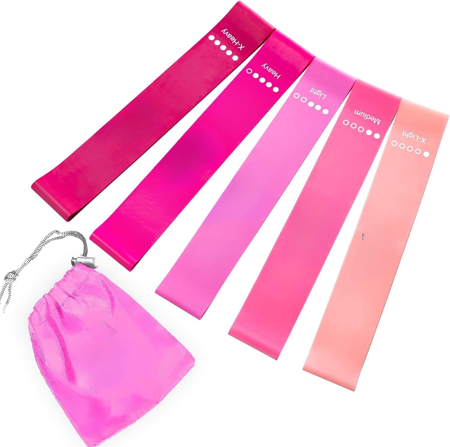 Resistance Loop Exercise Bands with Instruction Guide and Carry Bag ...