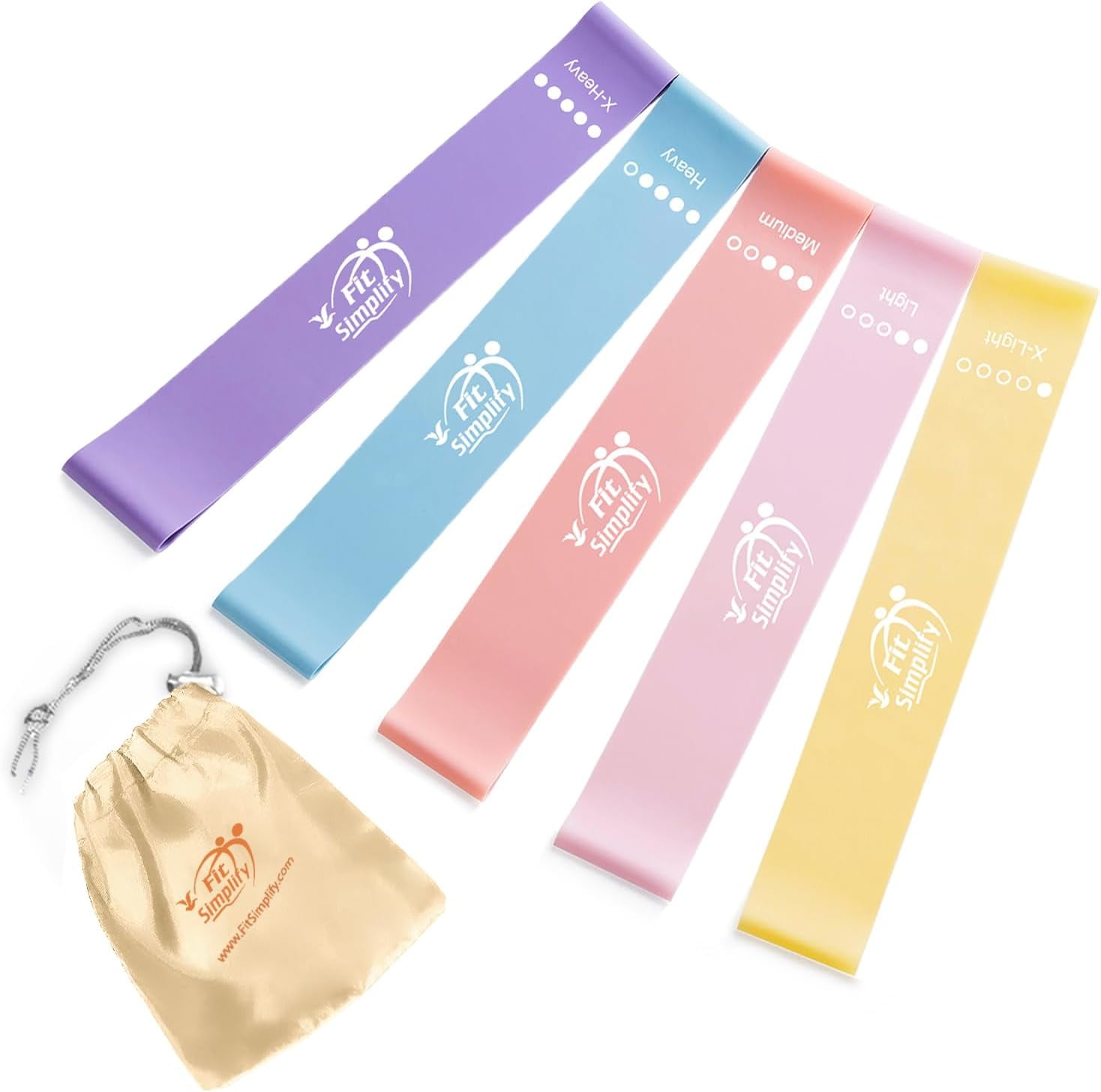Resistance Loop Exercise Bands with Instruction Guide and Carry Bag ...