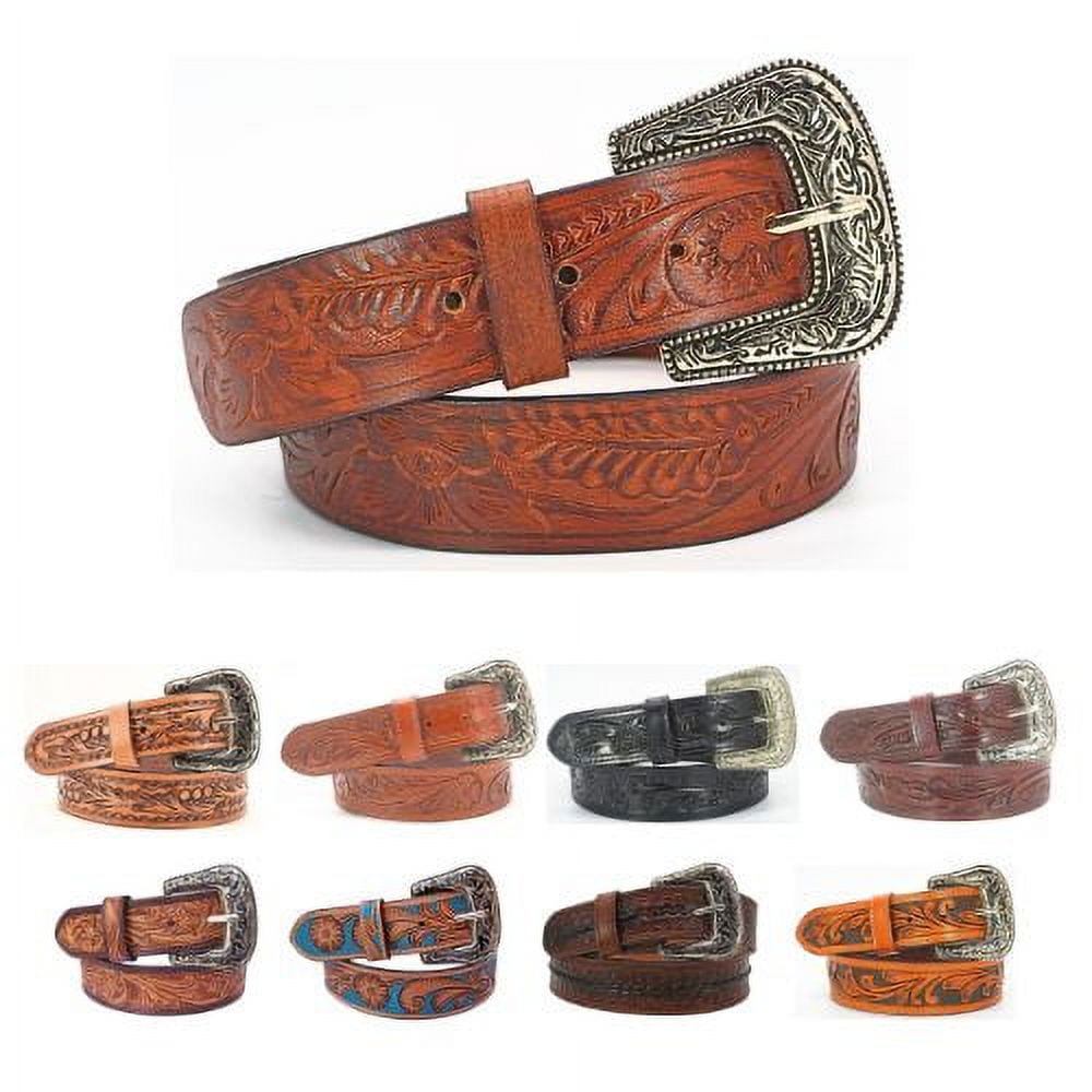 Resistance Premium Leather Western Cowboy Belts With Buckle – Stylish ...