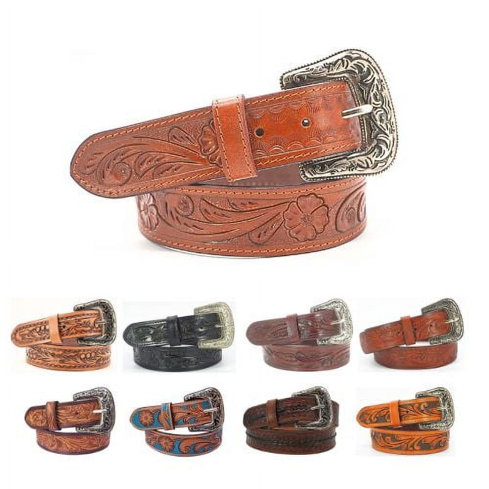 Resistance Premium Leather Western Cowboy Belts With Buckle – Stylish and Versatile | Men’s ...