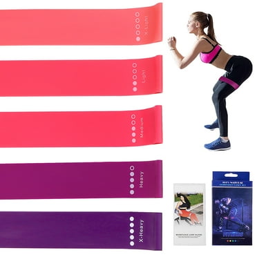 Elastic Exercise Bands Set for Yoga, Pilates, Rehab, Fitness, Strength ...