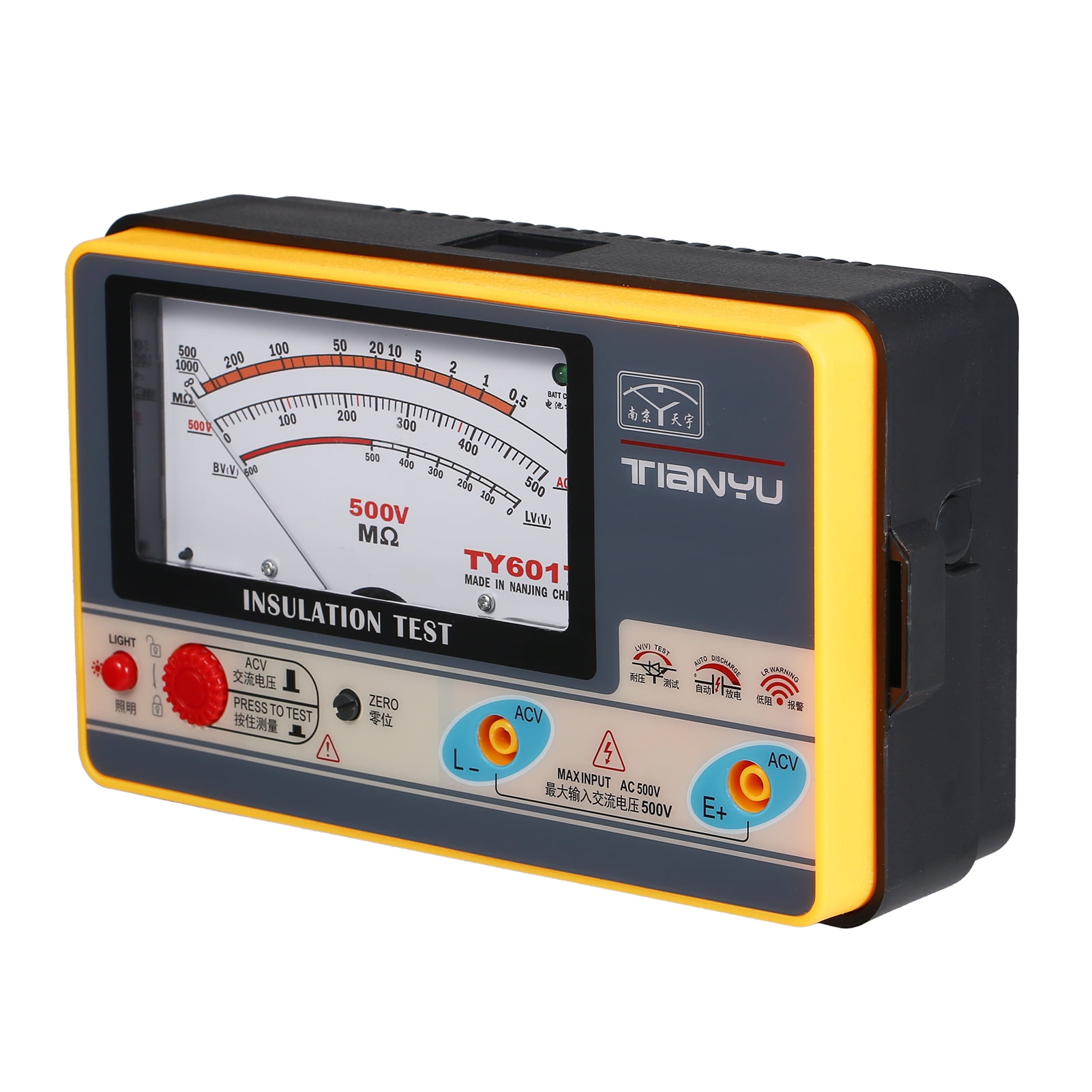 Resistance Tester,Handheld Tester 0-1000m Resistance Meter Resistance ...