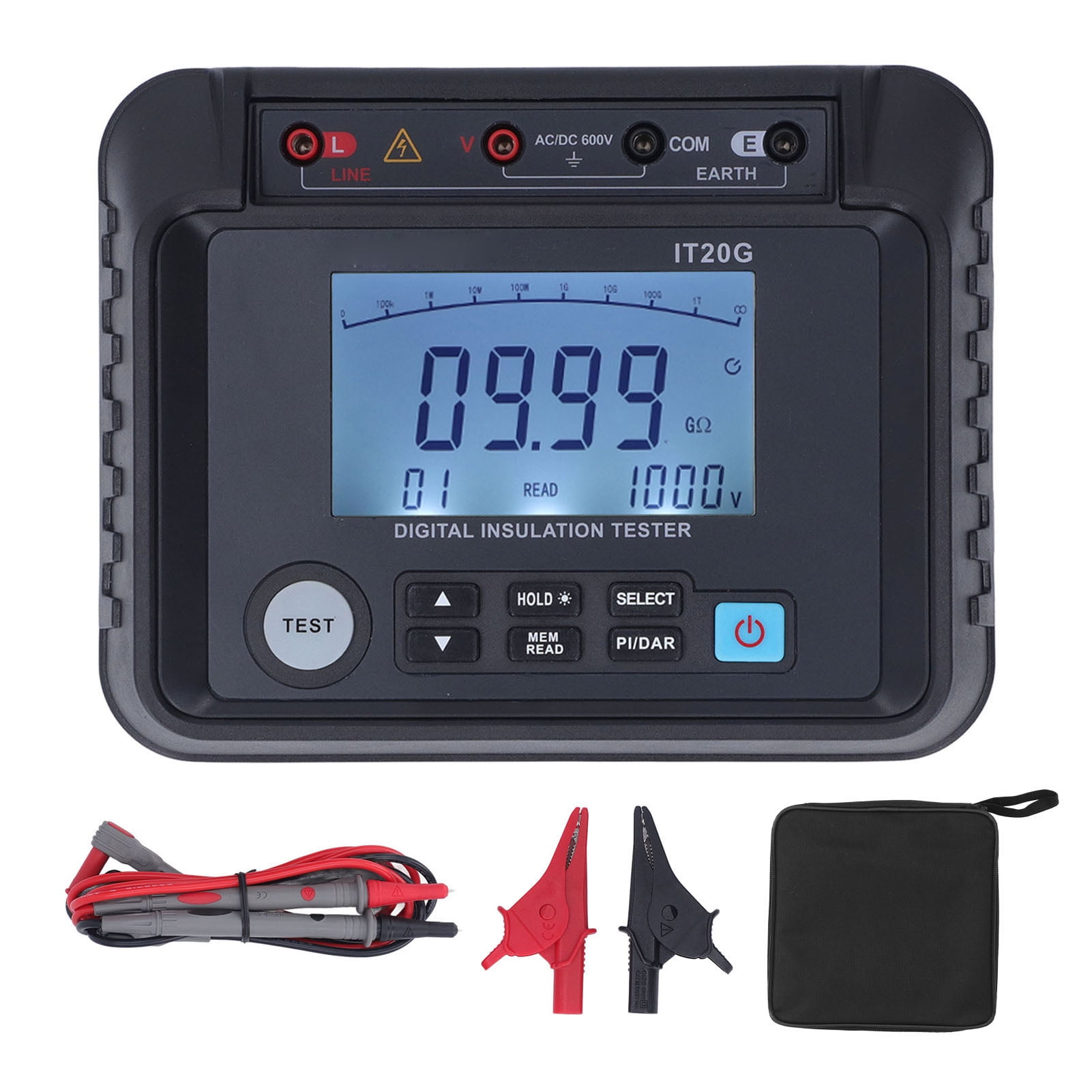 Resistance Tester Meter Accurate Quick Response 20GΩ Digital Ground ...