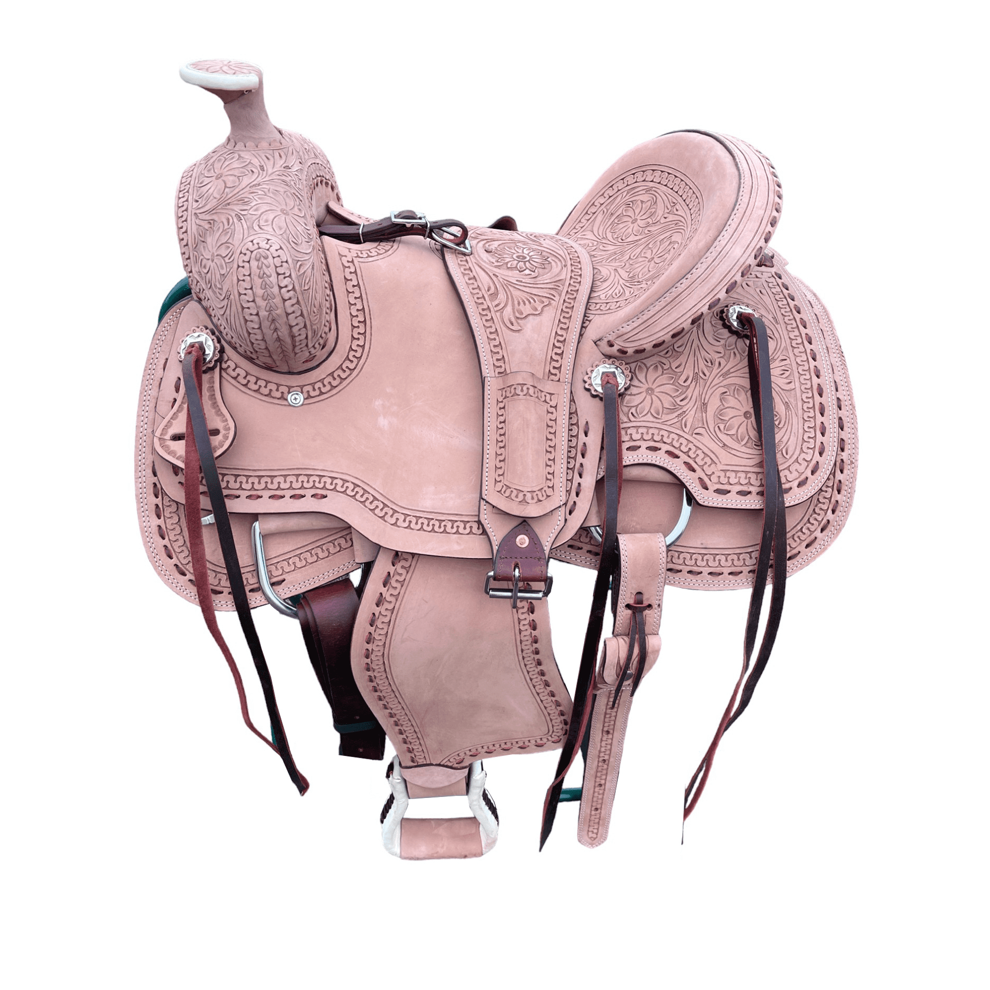 Resistance Western Adult Ranch Saddle - Buckstitched Barrel Saddle ...
