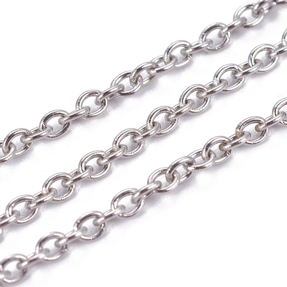 Resistant 304 Stainless Steel Cable Chain Soldered with Spool Oval ...