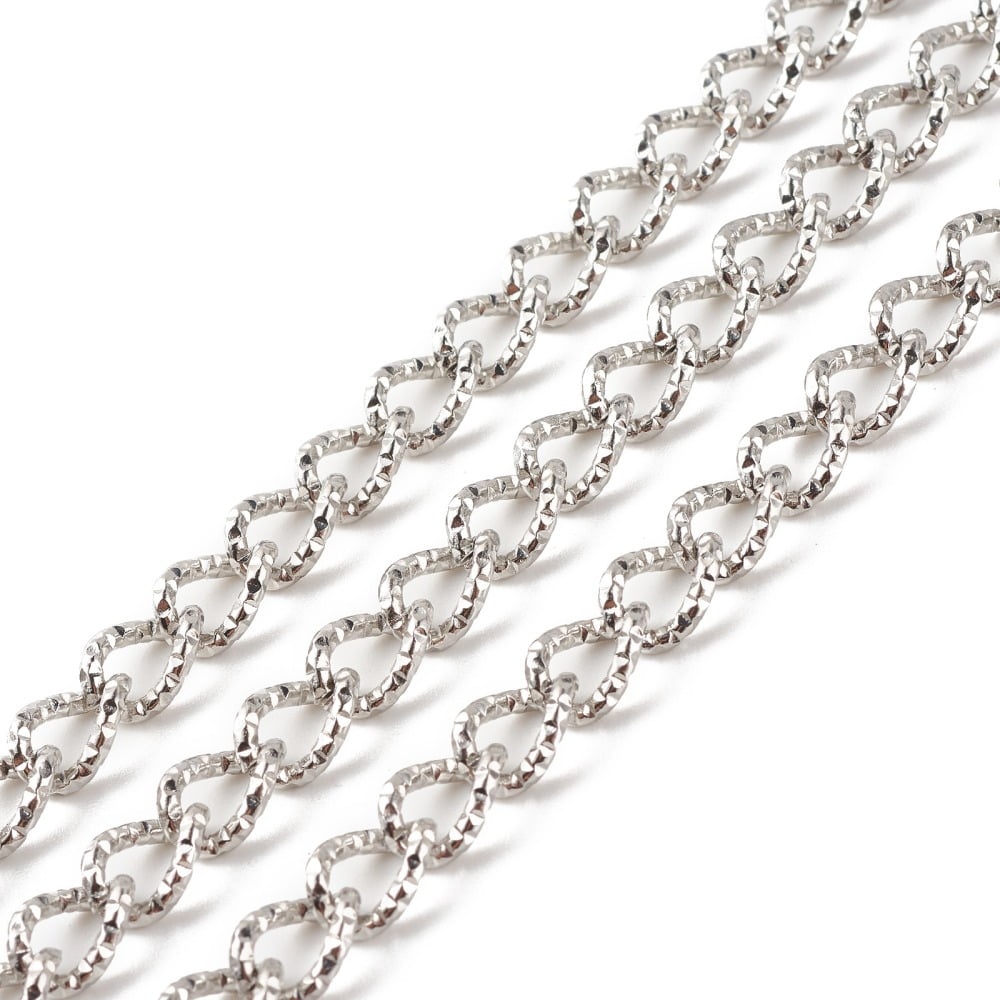 Resistant 304 Stainless Steel Curb Chains Textured Unwelded with Spool ...