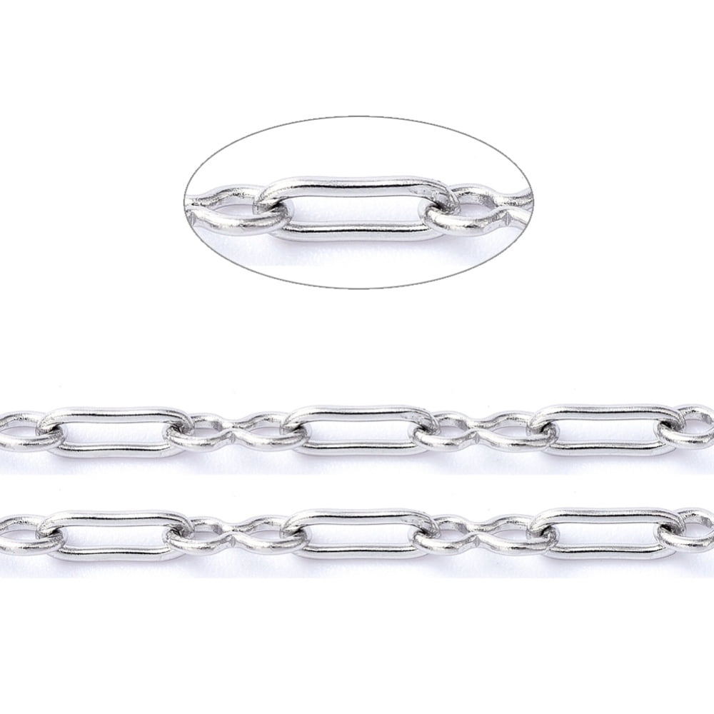 Resistant 304 Stainless Steel Link Chains Paperclip Chains Soldered ...