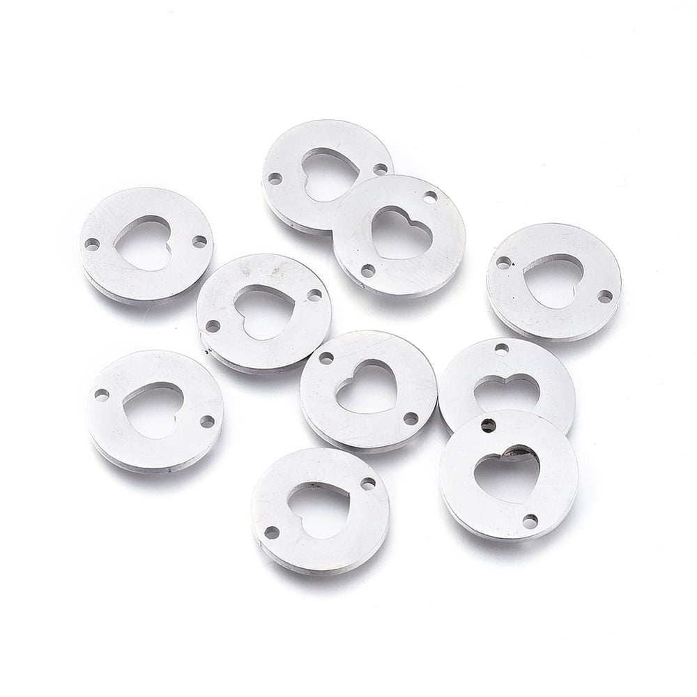 Resistant 304 Stainless Steel Links connectors Laser Cut Flat Round ...