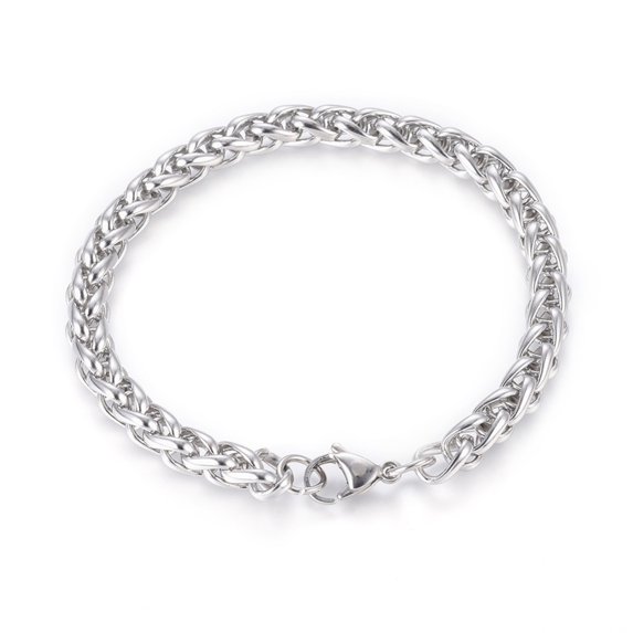 Resistant 304 Stainless Steel Rope Chain Bracelets with Lobster Claw ...