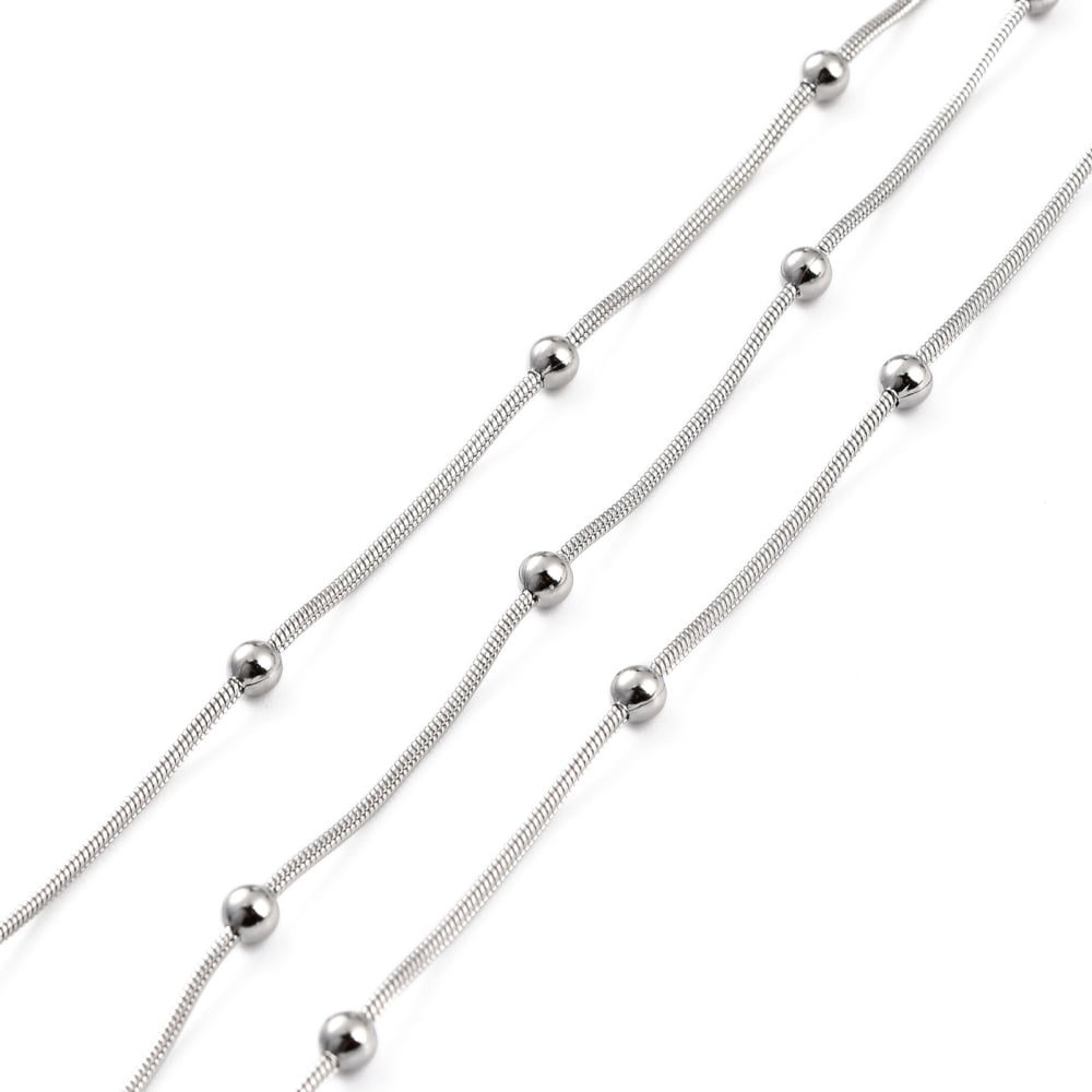 Resistant 304 Stainless Steel Snake Chains Satellite Chains with Spool ...