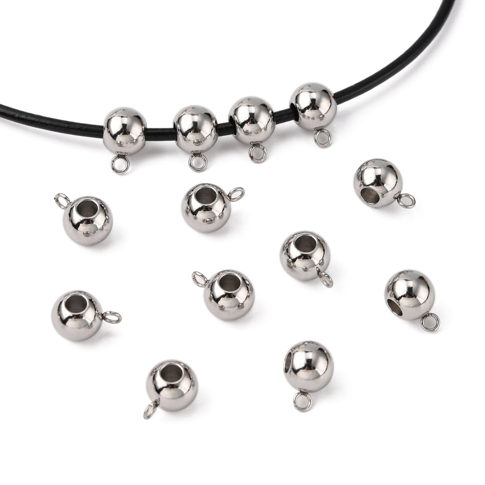 Resistant 304 Stainless Steel Tube Bails Loop Bails Rondelle Bail Beads ...
