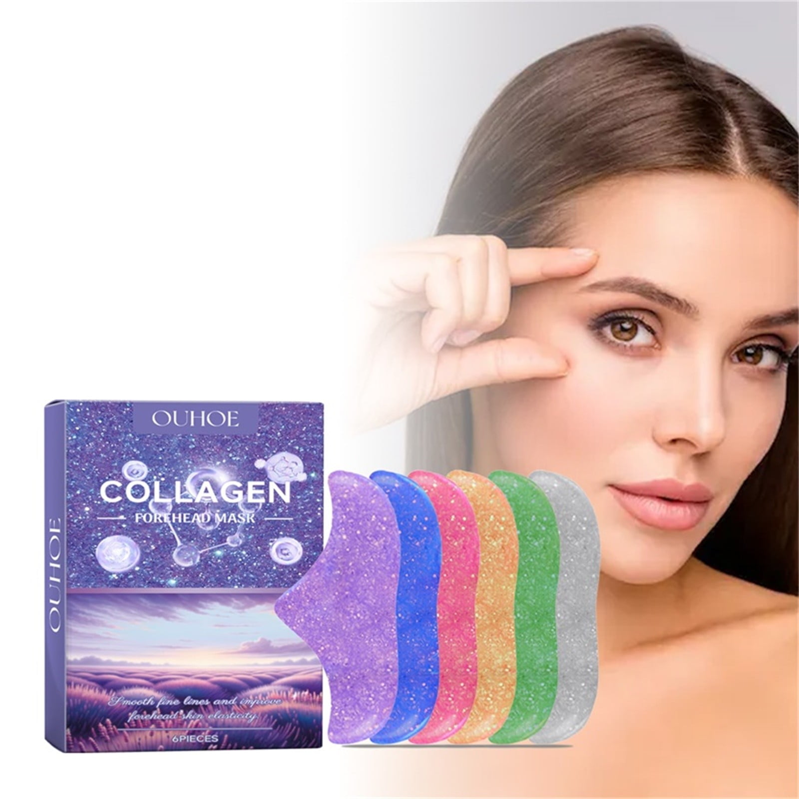 Resistant Wrinkle Forehead Patches with Aloe Vitamin E,6 Pcs Pack ...