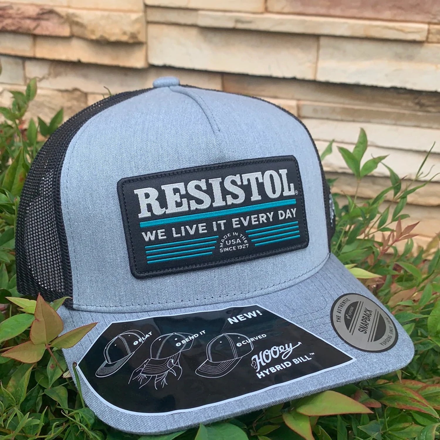 Hooey® Men's Resistol 5-panel Grey Black Trucker Cap 2252T-GYBK ...