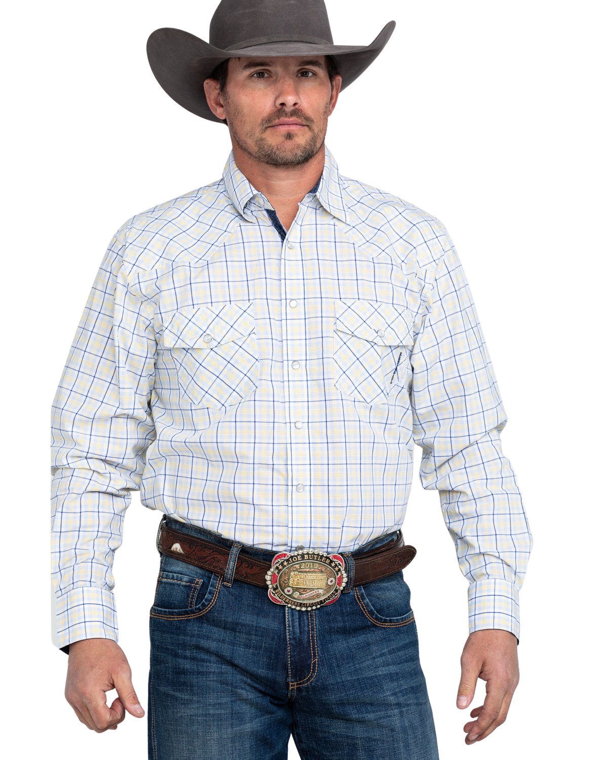 Resistol Men's American Med Plaid Long Sleeve Western Shirt - R1S902 ...