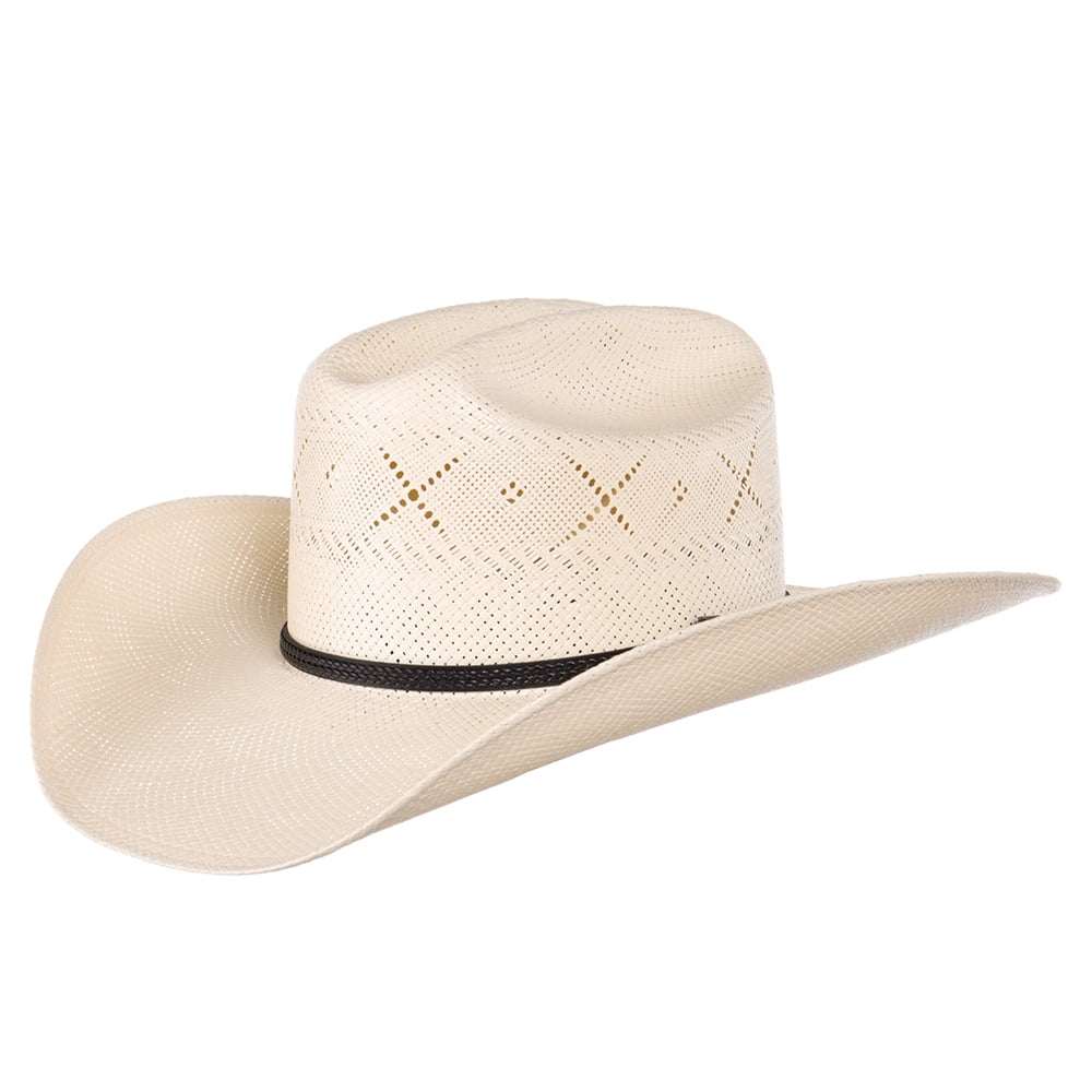 Resistol Men's George Strait 20X Natural Straw Cowboy Hat with 4 1/4 ...
