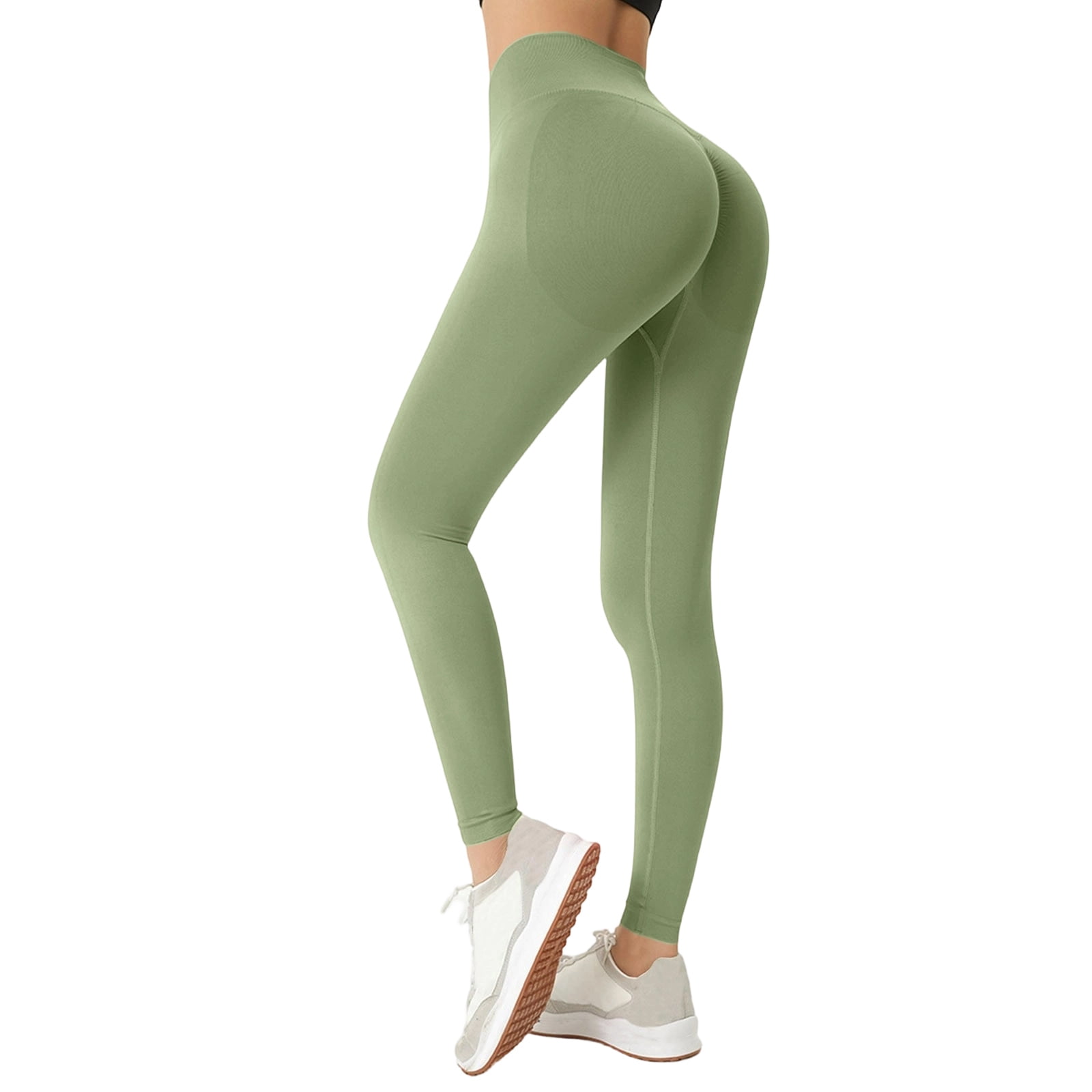 Resivox Women's High Waisted Yoga Pants with Peach Hip Design - No ...