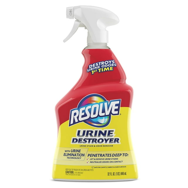 Resolve Urine Destroyer Pet Urine Stain and Odor Remover Spray, 32oz ...