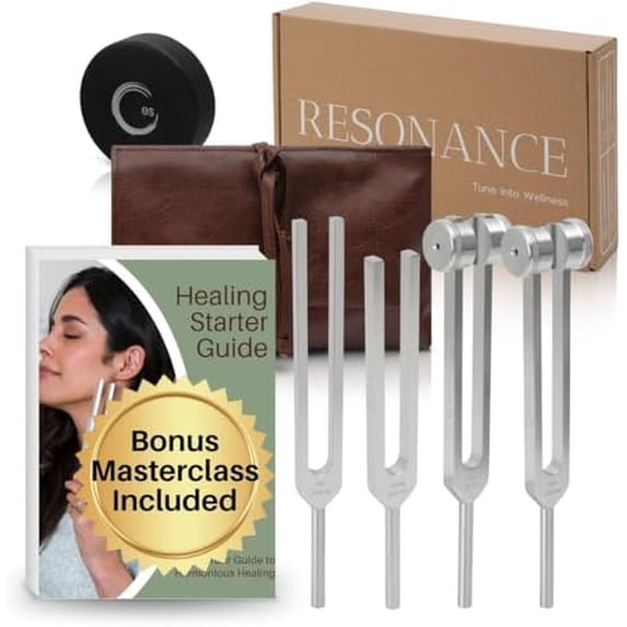Resonance Tuning Forks for Healing Set - 128Hz, 136.1Hz, 256Hz, 384Hz ...