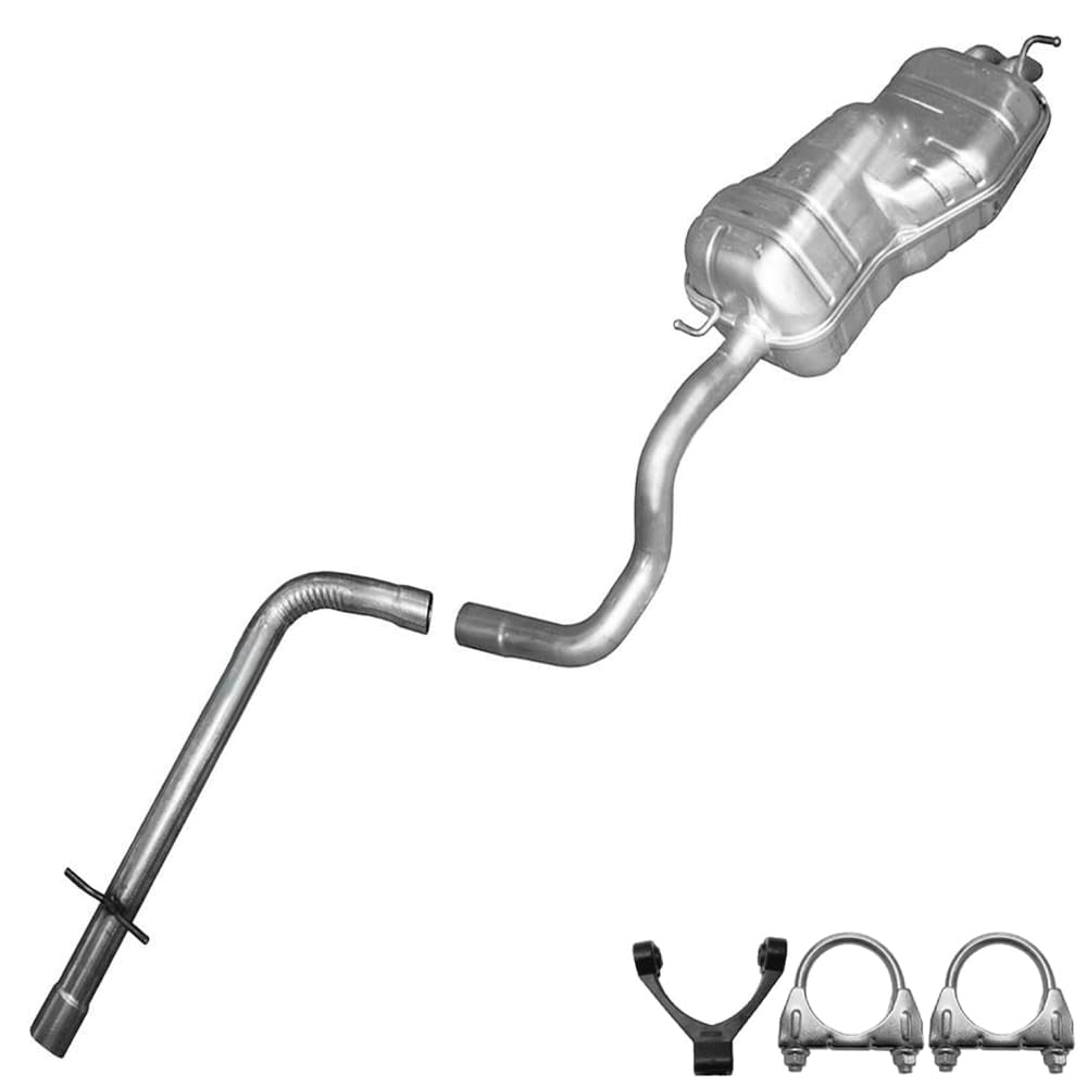Resonator muffler exhaust kit with hanger compatible with: 1999-2006 vw ...