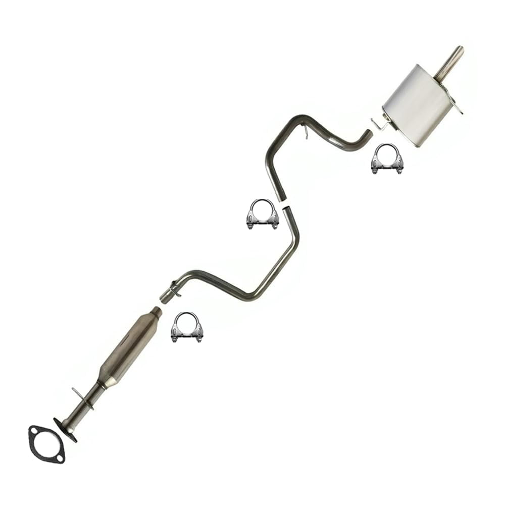 Resonator pipe muffler exhaust system kit compatible for chevrolet ...