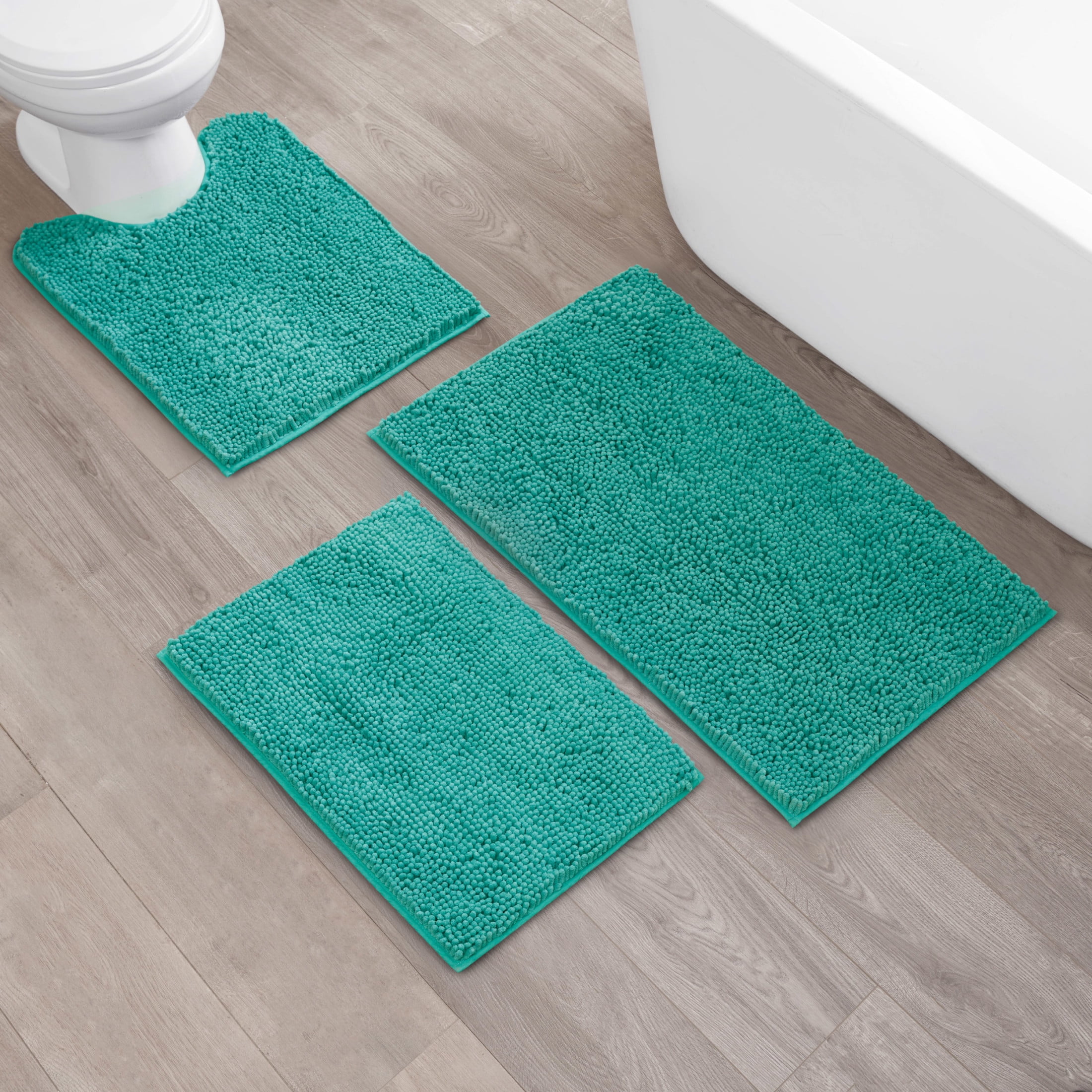 Resort Collection Chenille Plush Loop Bath Mats, 3-Piece Set - Walmart.com