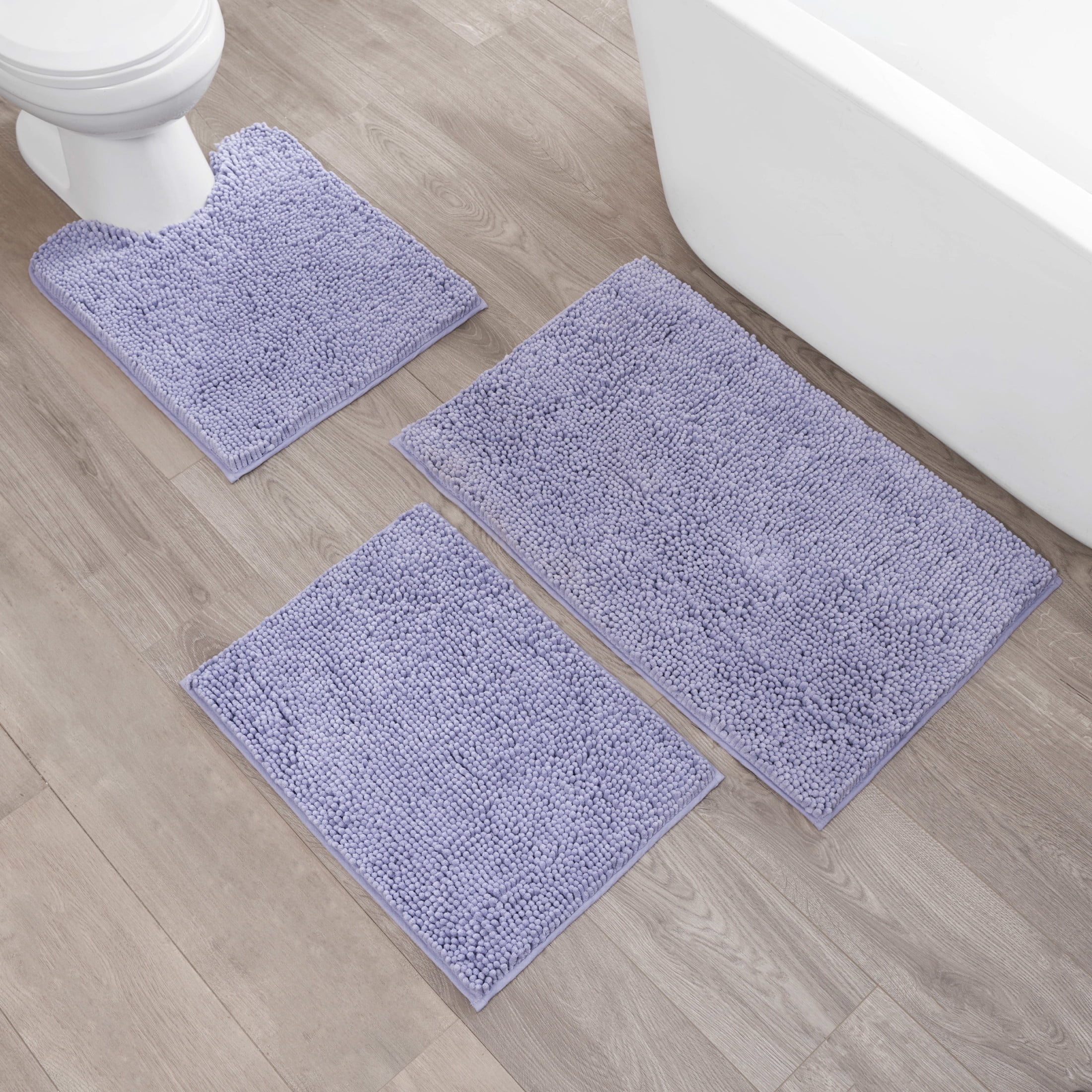 Resort Collection Chenille Plush Loop Bath Mats, 3-Piece Set - Walmart.com