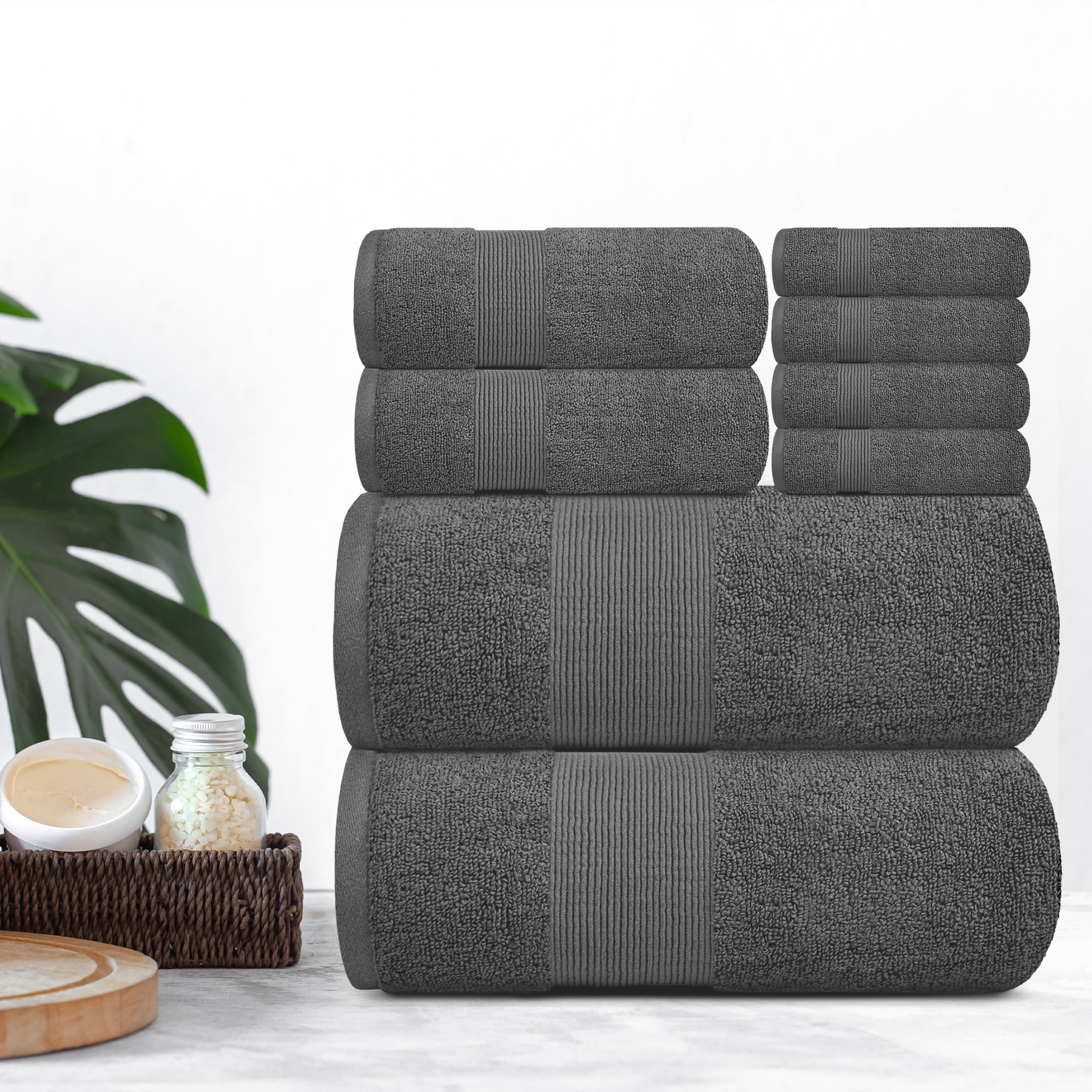 Resort Collection Purely Indulgent Thick Bathroom Soft Bath Set, 8 ...