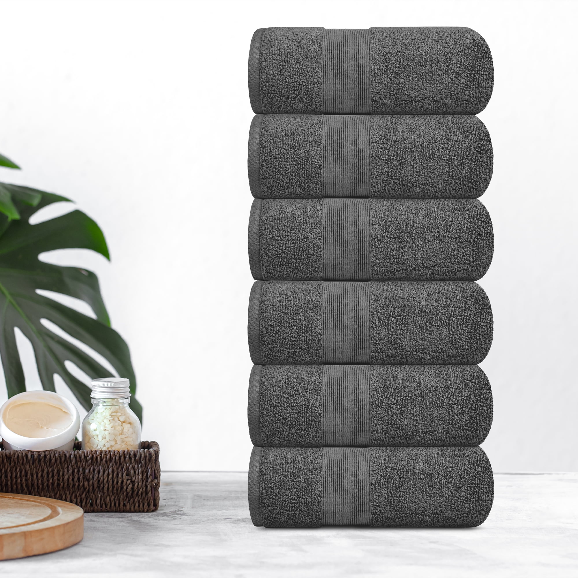 White Classic Resort Collection Soft Hand Towels| Absorbent Cotton ...