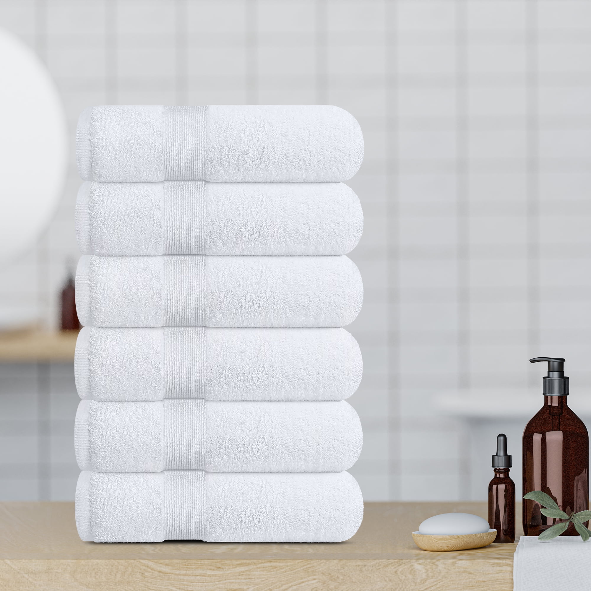 Resort Collection | Soft Hand Towels | 16x27 Luxury Hotel Cotton [6 ...
