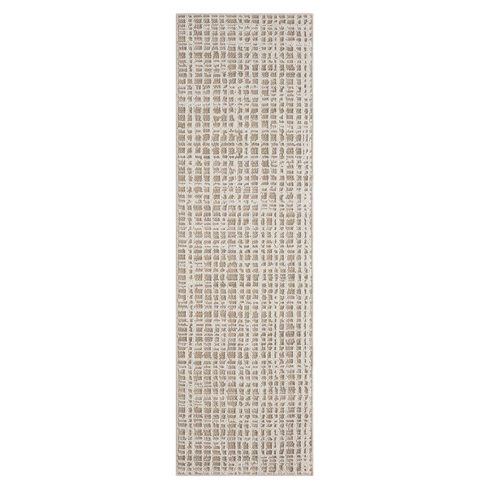 Resort Grid Area Rug, Beige - 2'2"x7'6" - Walmart.com