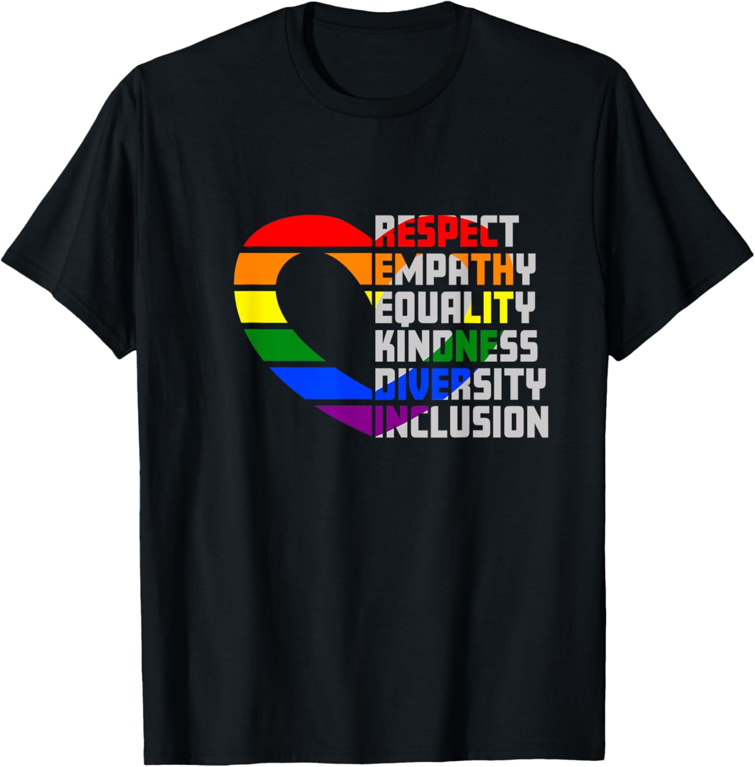 Respect Empathy Equality Kindness Diversity Inclusion Humans T-Shirt ...