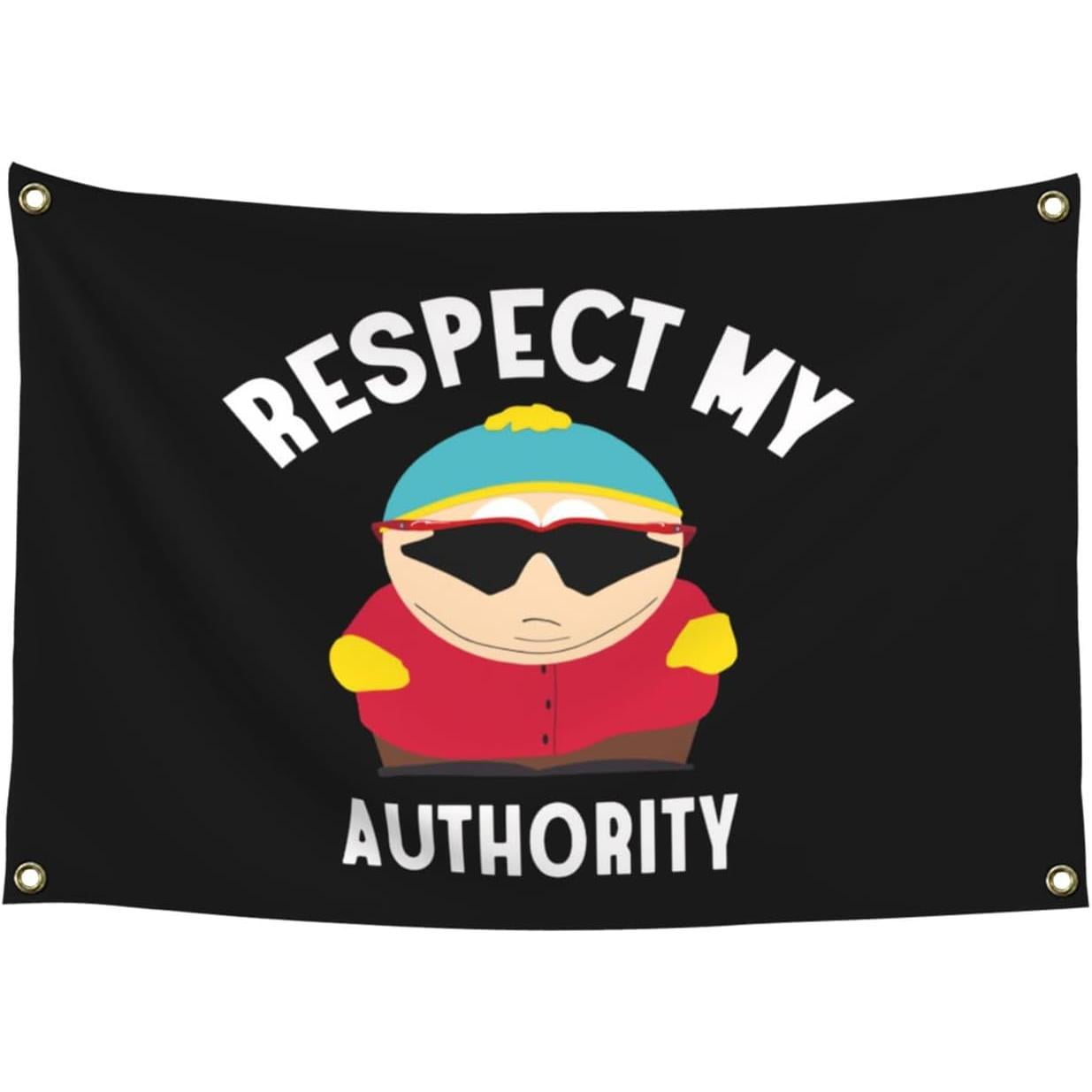 Respect My Authority Flag 3x5ft Polyester Funny Flag with Four Grommets ...