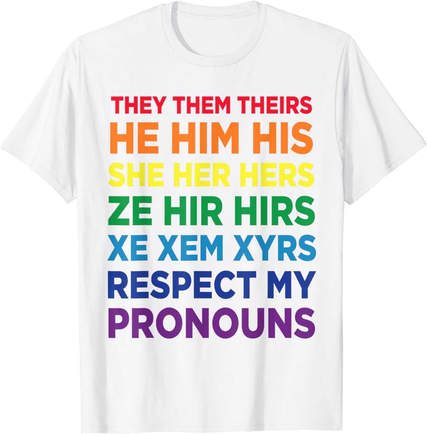 Respect My Pronouns LGBTQ Transgender Rights T-Shirt - Walmart.com