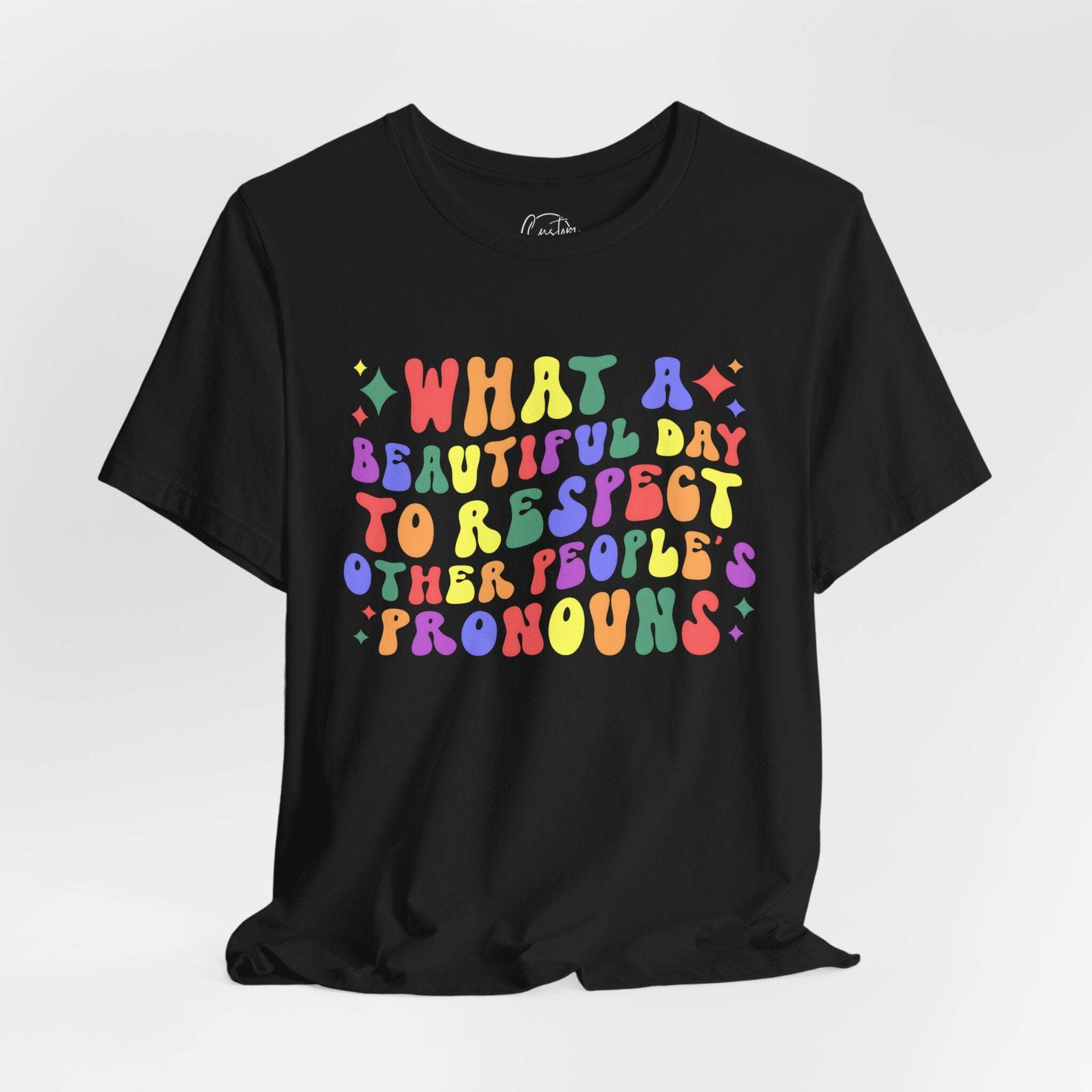 Respect Others Pronouns - LGBTQ+ Pride T-Shirt | Rainbow Equality Tee ...