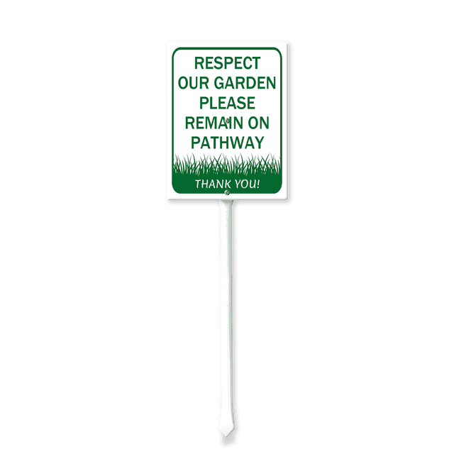 Respect Our Garden Please Remain On Pathway Yard Sign With Stakes 7 x 8 ...
