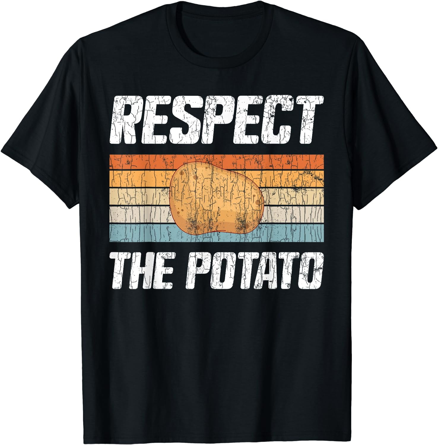 Respect Potato Funny Potatoes Vegetables Chips Eater Graphic T-Shirt ...