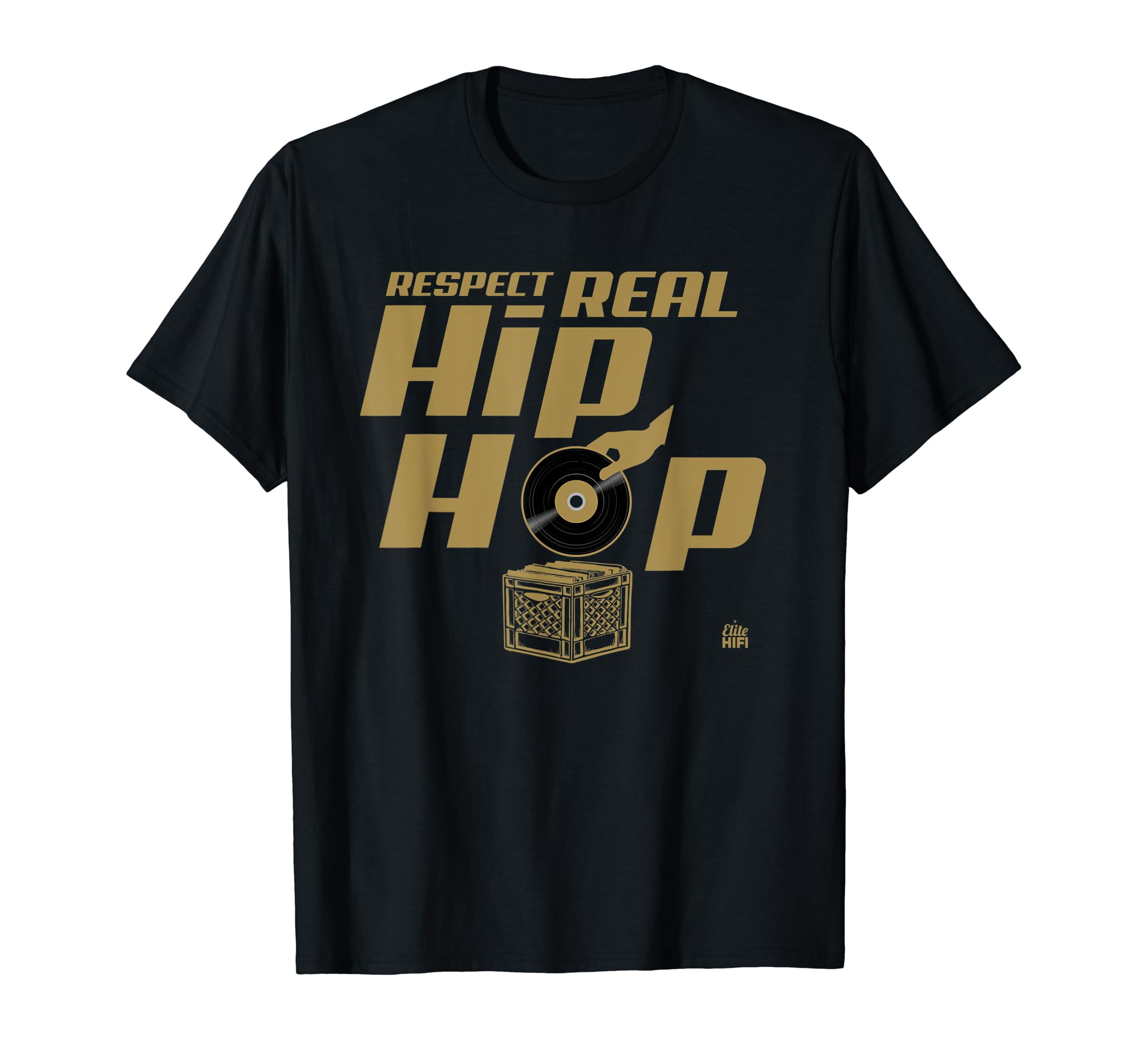 Respect Real Hip Hop Record Crate DJ MC Rap Elements T-Shirt - Walmart.com