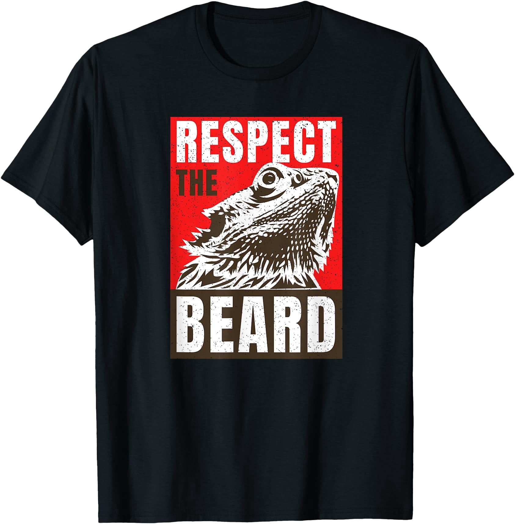 Respect The Bearded Dragon Mens Bearded Dragon Daddy Lizard T-Shirt ...