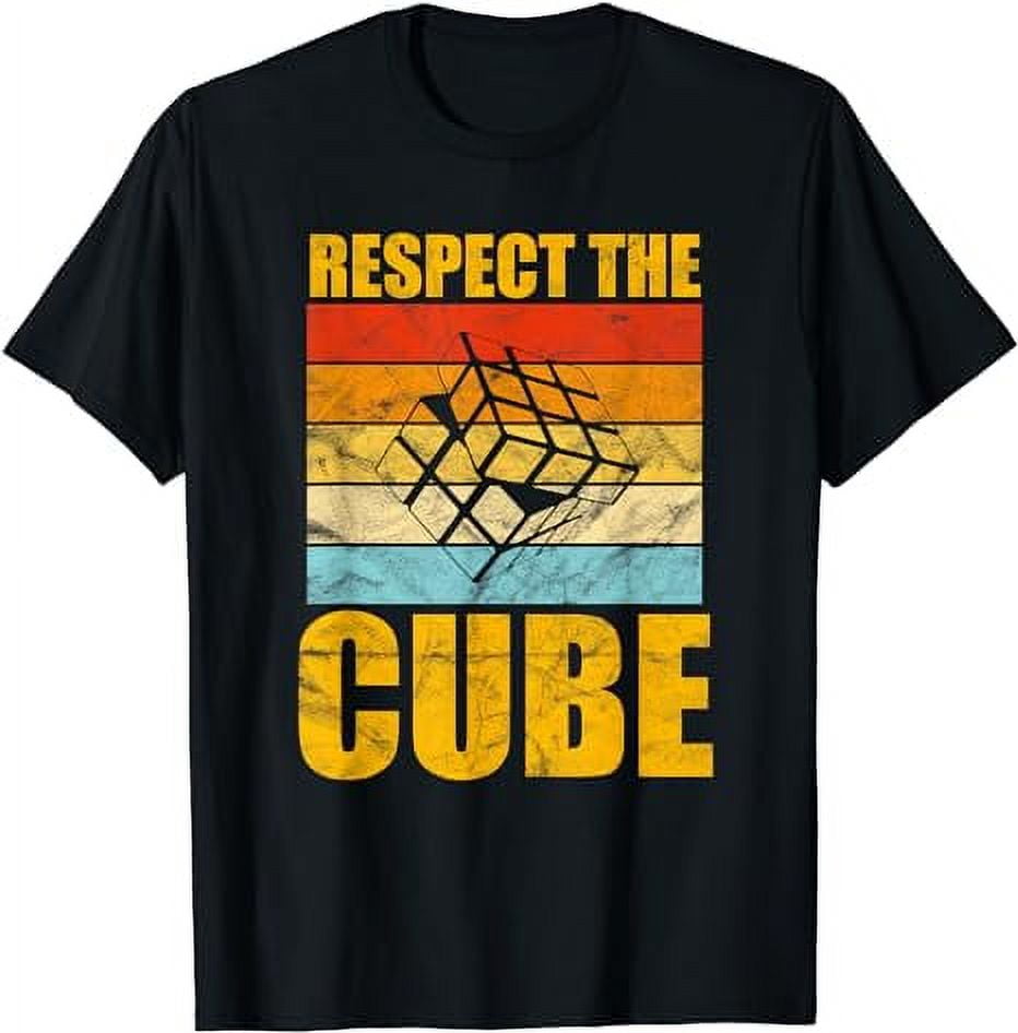 Respect The Cube Puzzle Speed Cubing Youth Vintage Math T-Shirt ...