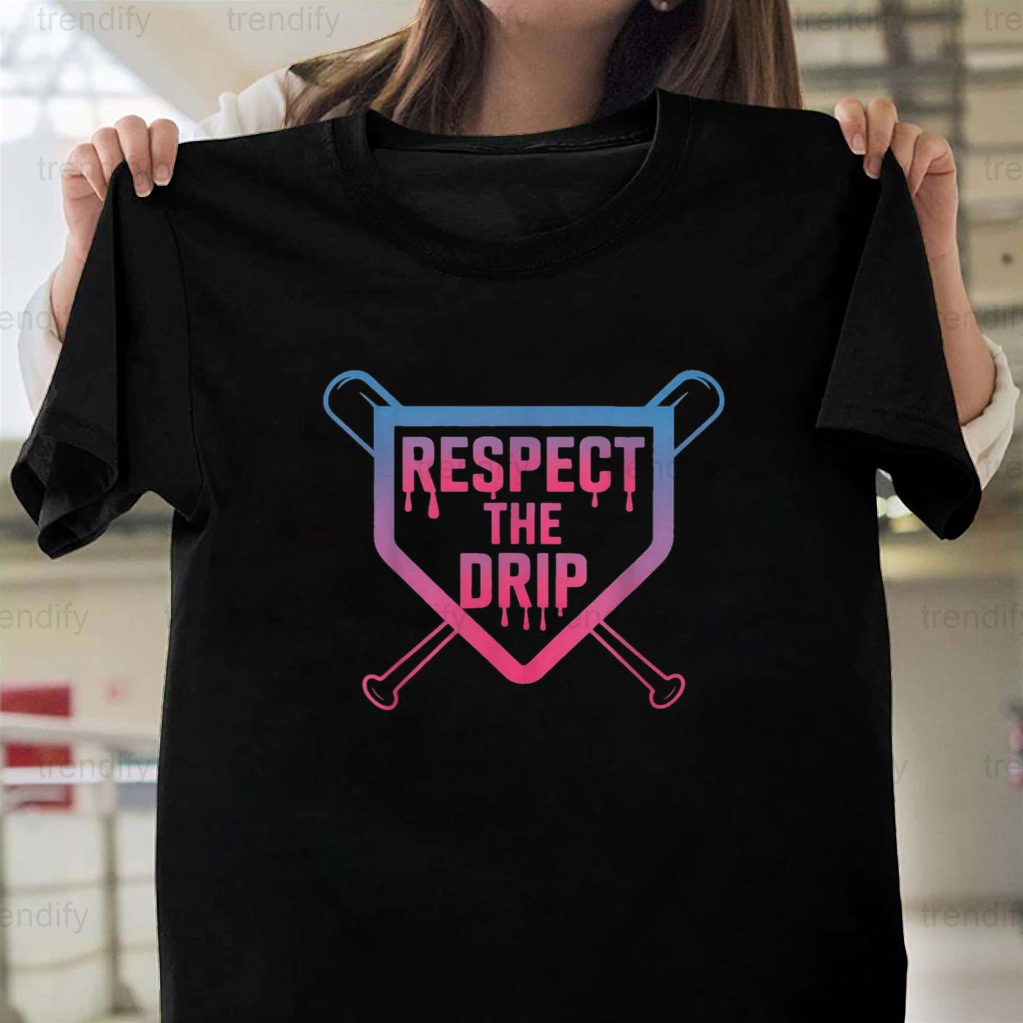 Respect The Drip, A Baseball Home Plate Ice Cream Funny Sports,, H8491 ...