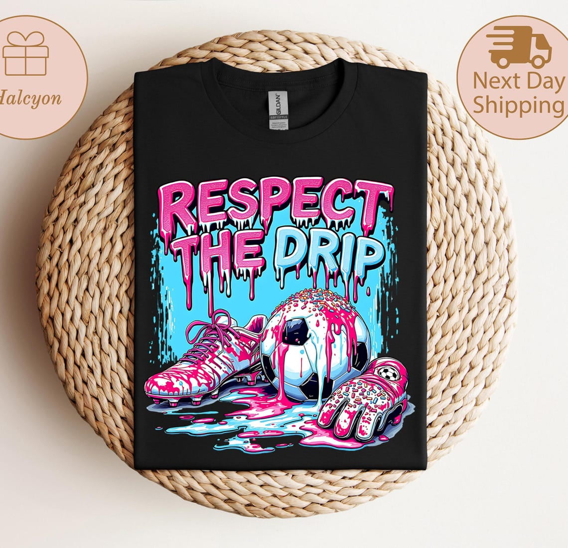 Respect The Drip Soccer T-Shirt, Dripping Soccer Tshirt, Soccer Game ...