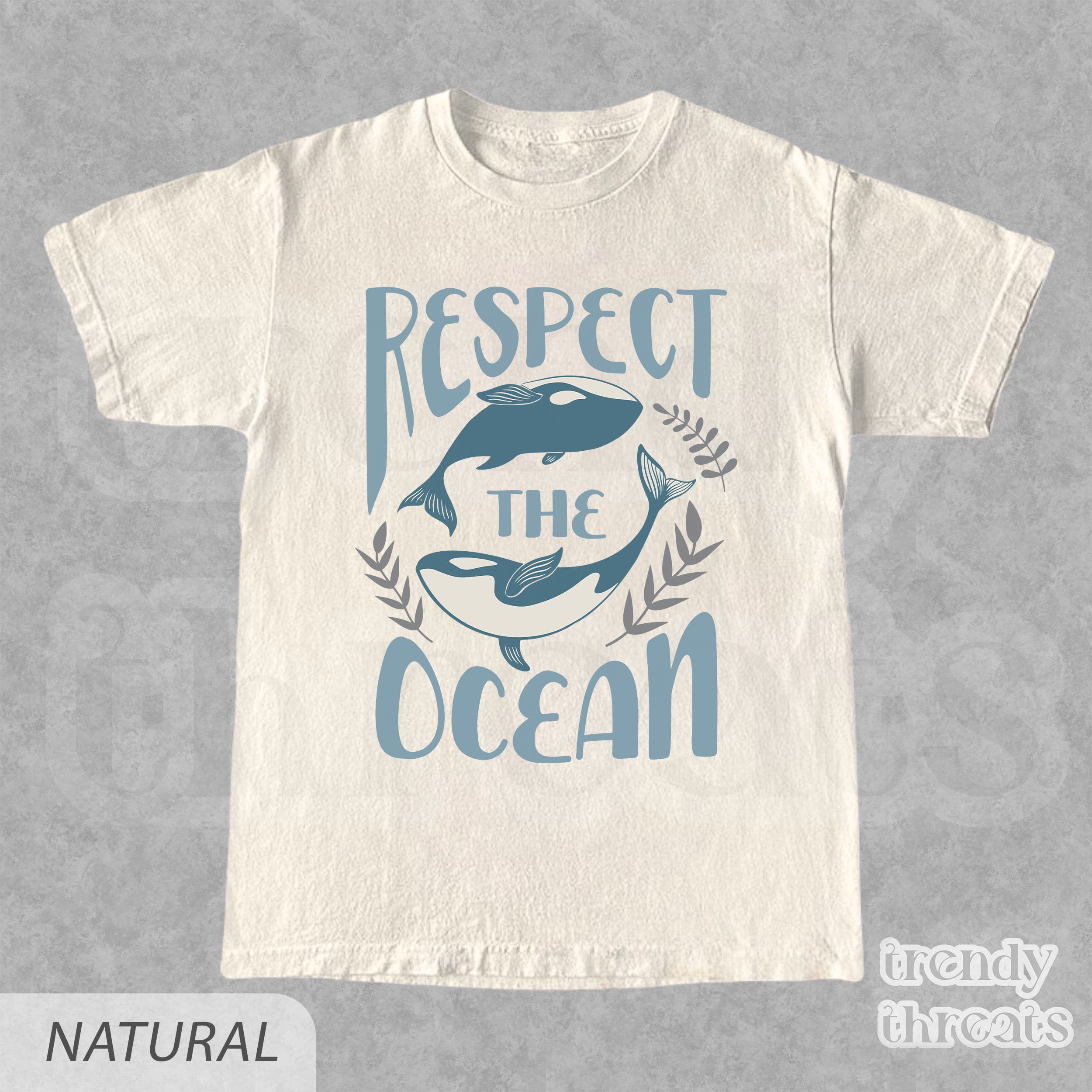 Respect The Ocean Shirt 90s Tattoo Sea Animal T-Shirt Retro Ocean ...